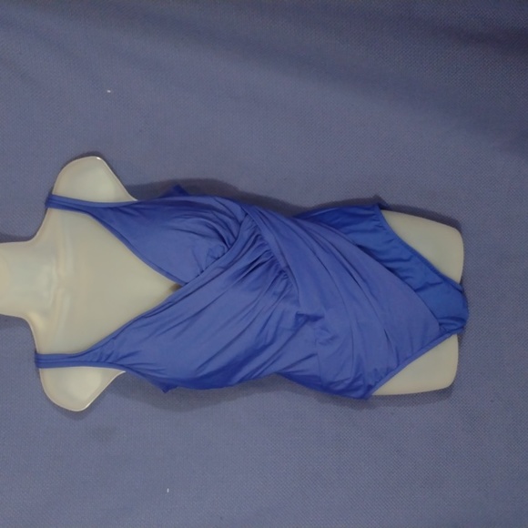 Swim | Miraclesuit Royal Blue Draped One Piece Swimsuit 2 | Poshmark